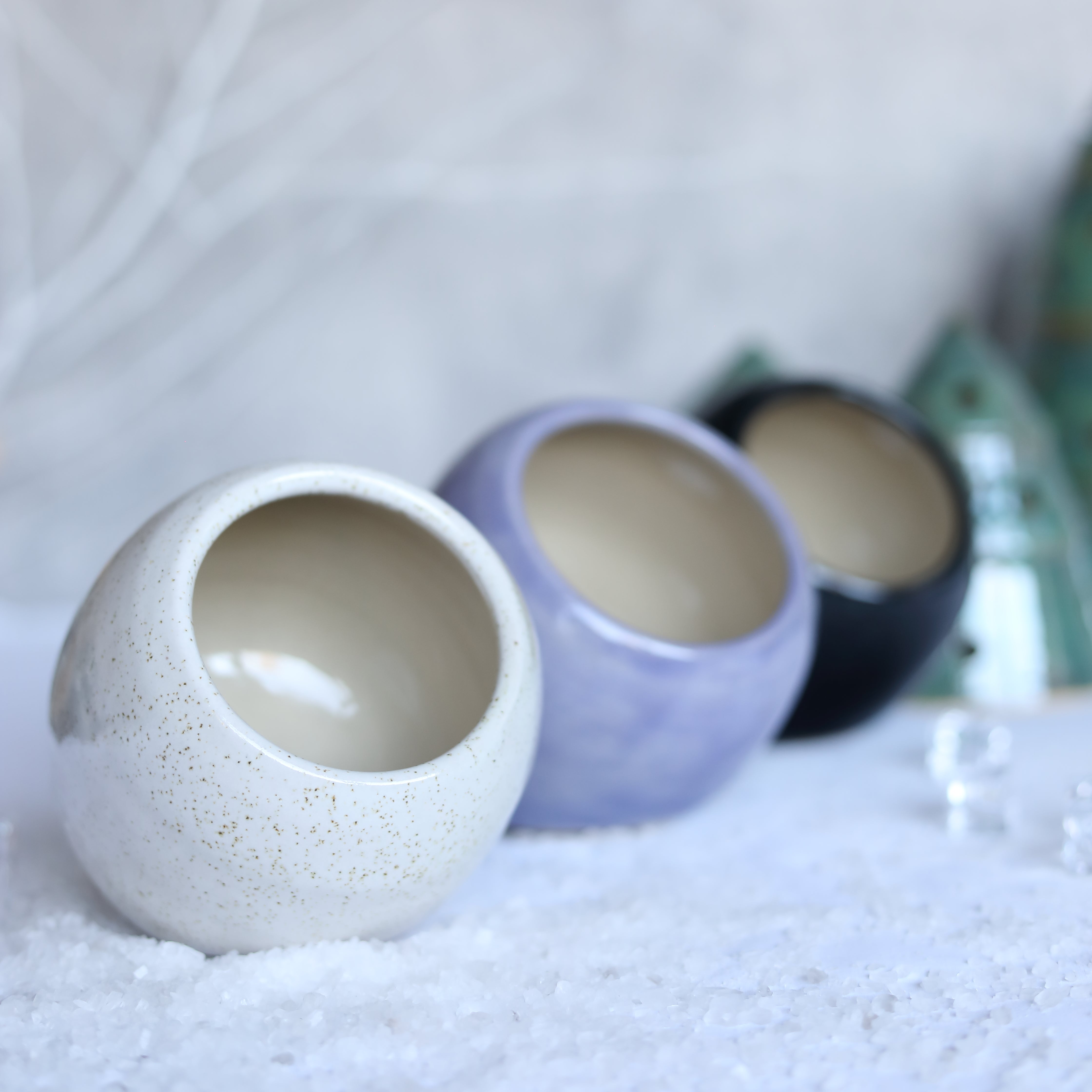 Handmade Ceramic Salt Pigs – Winter Edition (3 Colours)