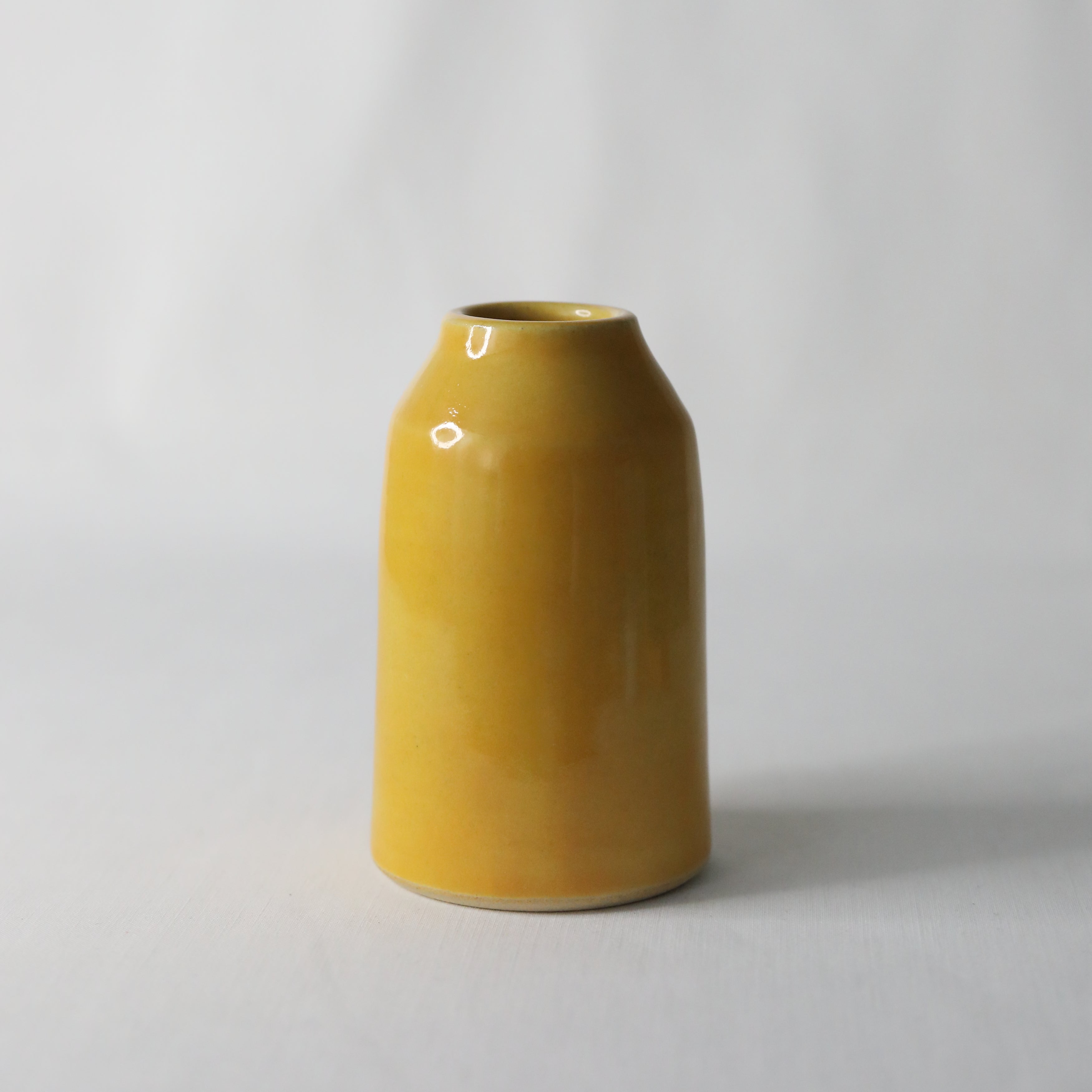 Egg Yolk Ceramic Bud Vase – Handmade Stoneware