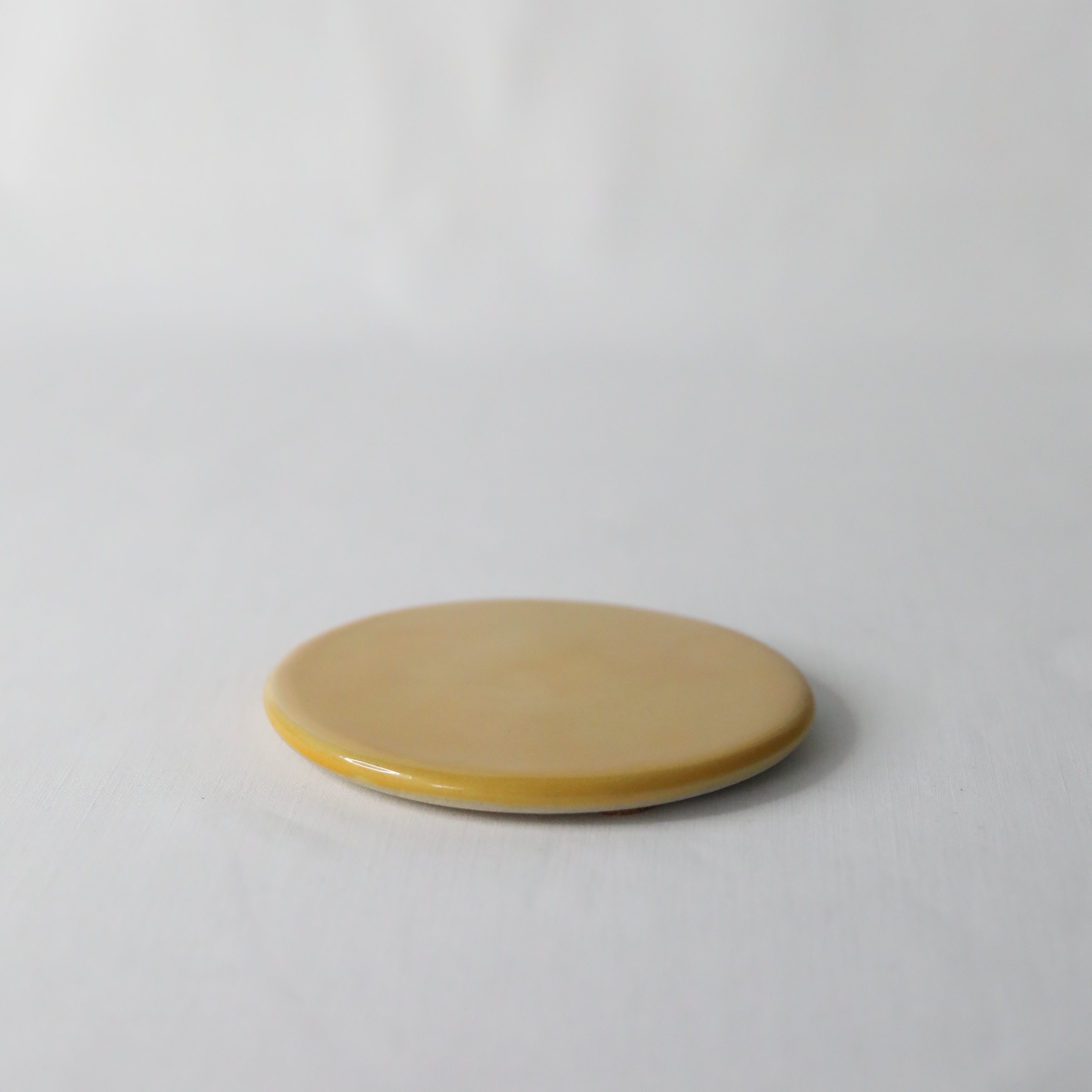 Egg Yolk Handmade Ceramic Coaster